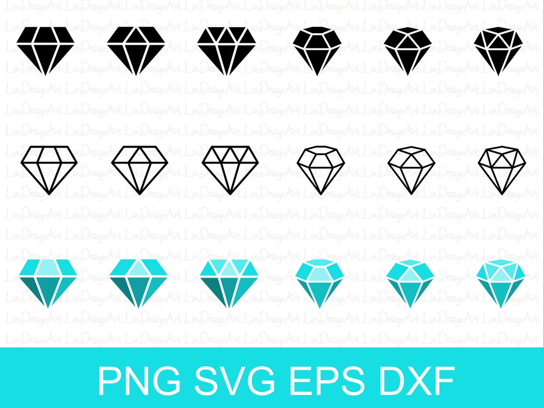 Diamond SVG Bundle, Diamond Cut Files, Diamond SVG, Diamond PNG ...