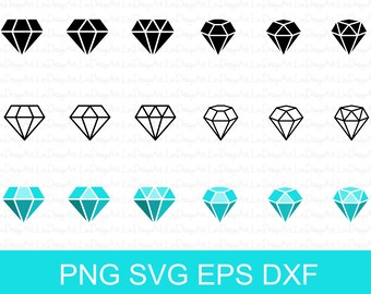 Diamond SVG Bundle, Diamond Cut Files, Diamond SVG, Diamond PNG ...