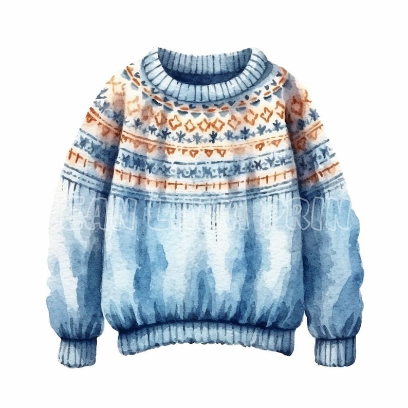 Cozy Knitted Sweaters Clipart, 12 High Quality Images, Printable ...