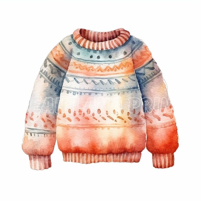 Cozy Knitted Sweaters Clipart, 12 High Quality Images, Printable ...