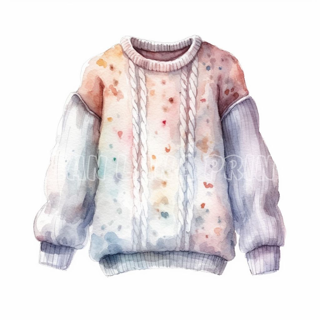 Cozy Knitted Sweaters Clipart, 12 High Quality Images, Printable ...