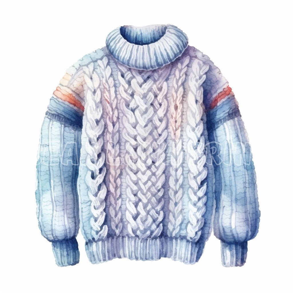Cozy Knitted Sweaters Clipart, 12 High Quality Images, Printable ...