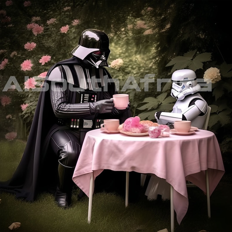 Darth Vader Pink Tea Party With A Stormtrooper Star Wars High