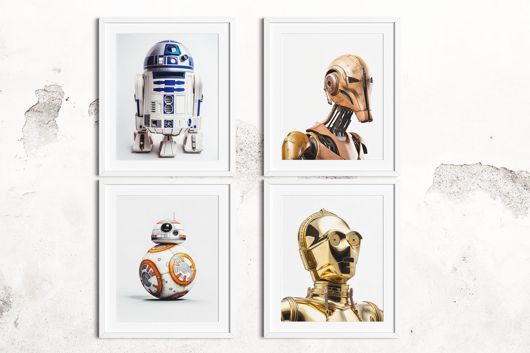 Star Wars Robots Set of 4 Hyper Realistic Digital Art Download Prints ...