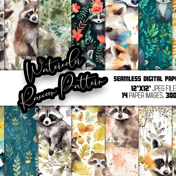 Raccoon Pattern - Etsy