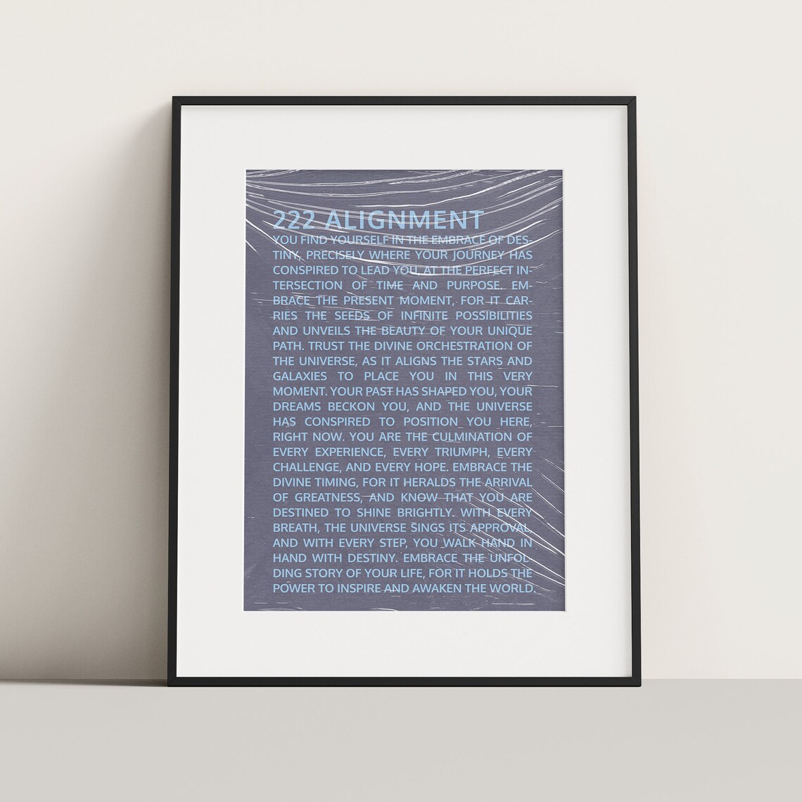 Alignment Angel Poster Original Design 222 Angel Number Digital ...