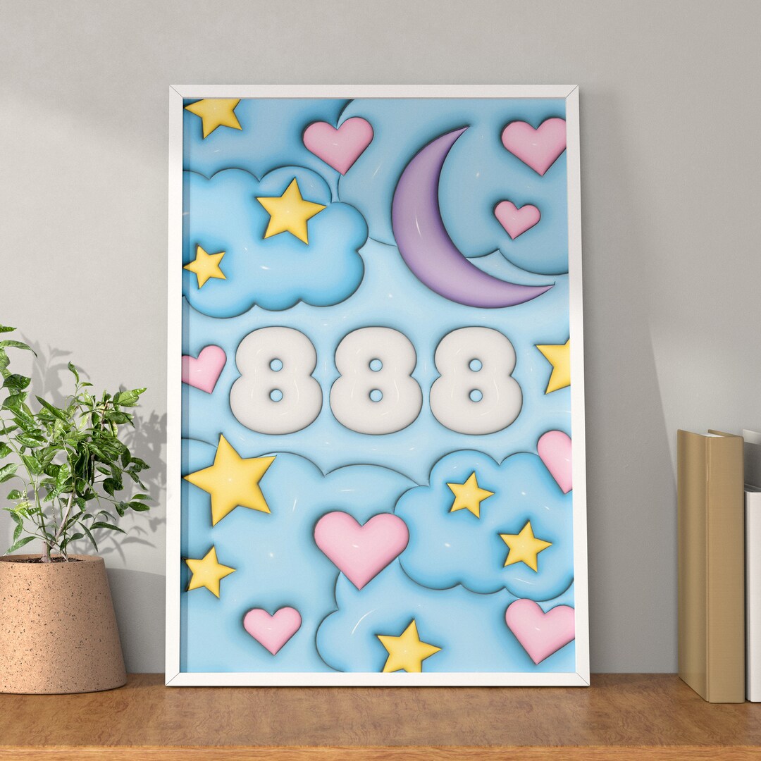 Balance Angel Poster Original Design 888 Angel Number Digital Download ...