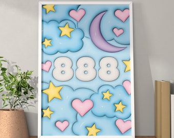 Angel Number Poster 888 Balance - Etsy