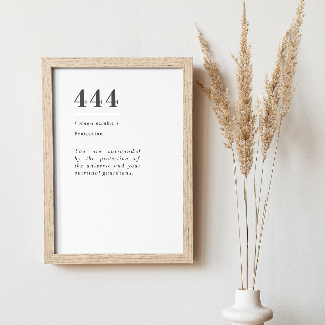 Protection Angel Poster Original Design 444 Angel Number Digital ...