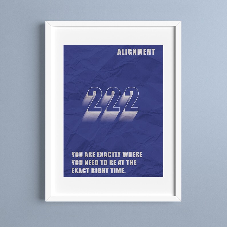Alignment Angel Poster Original Design 222 Angel Number - Etsy