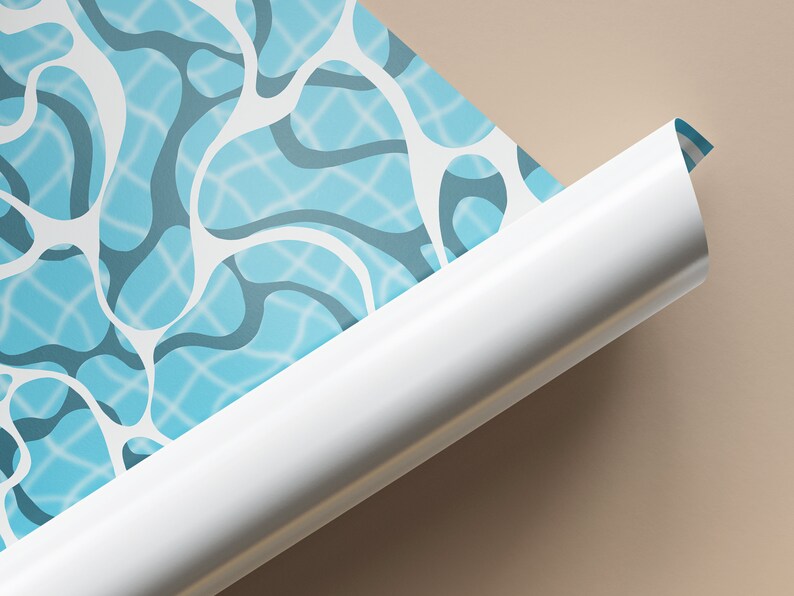 Pool Illustration Original Art Design Stylized Swimming Pool Wall Art ...