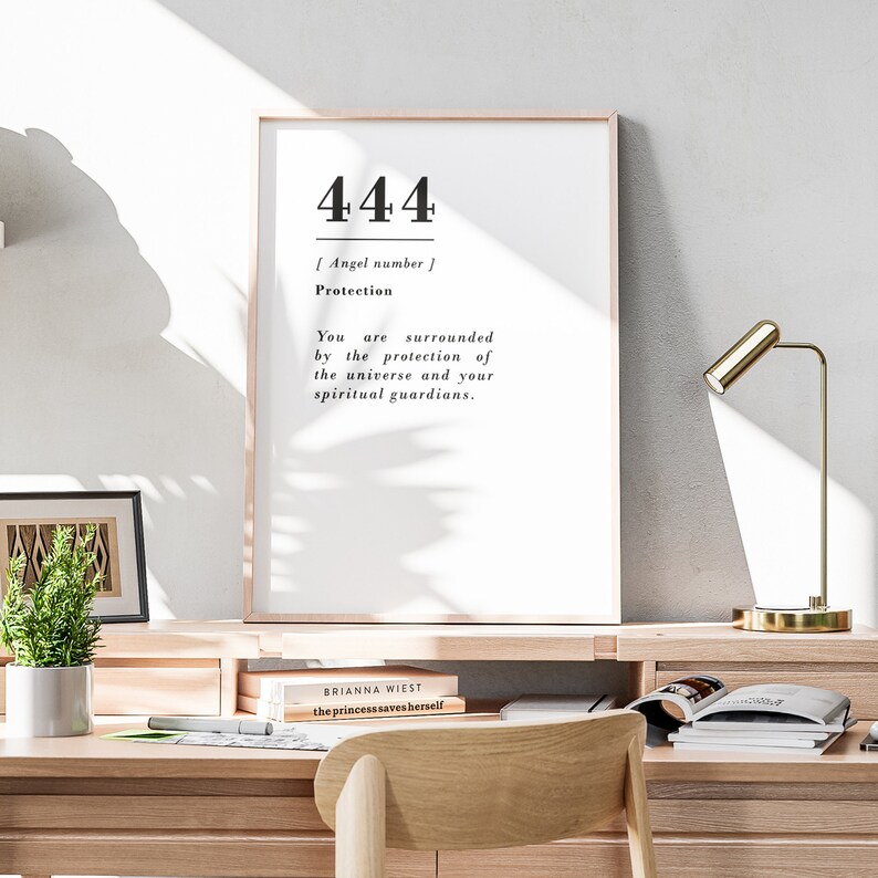 Protection Angel Poster Original Design 444 Angel Number Digital ...