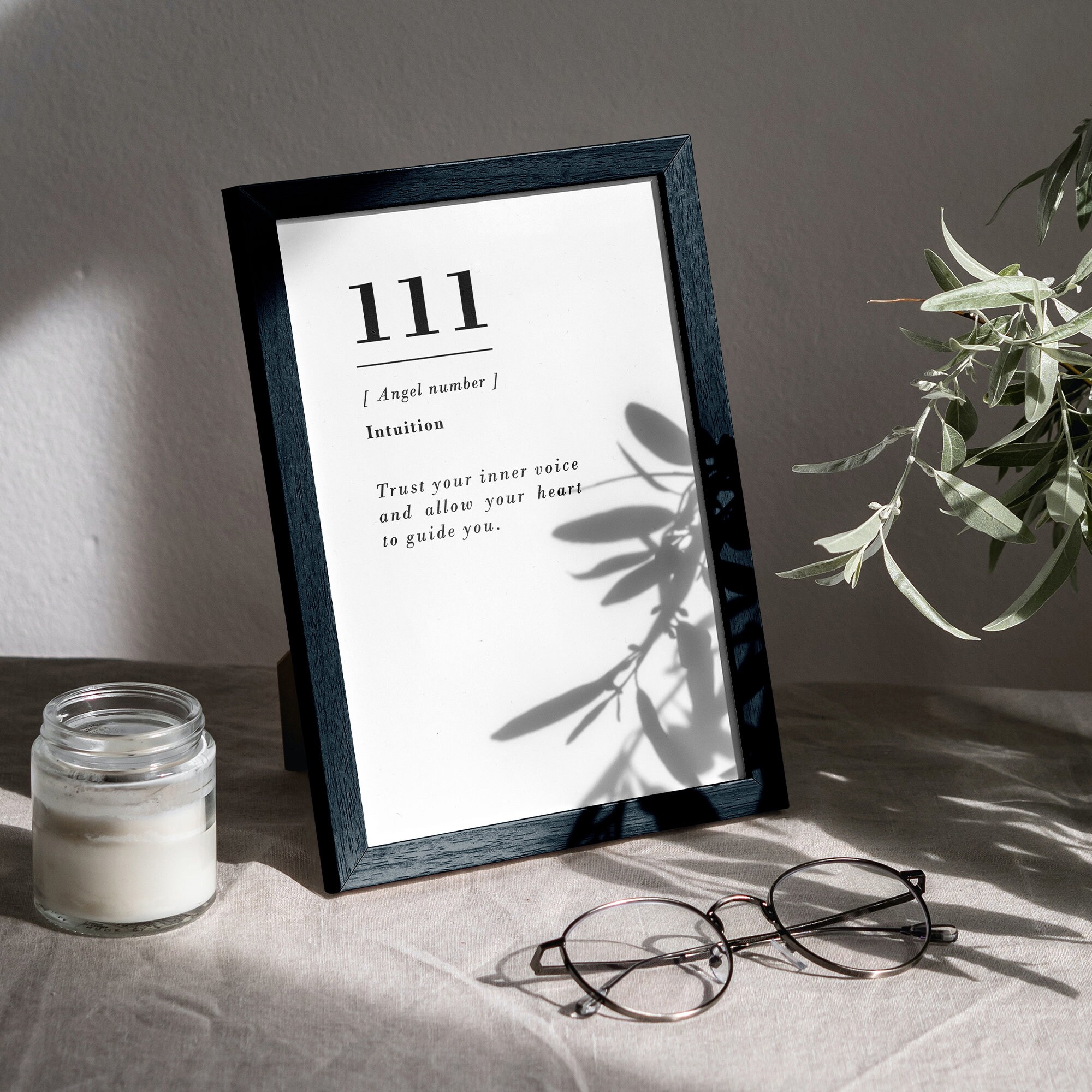 Intuition Angel Poster Original Design 111 Angel Number Digital ...