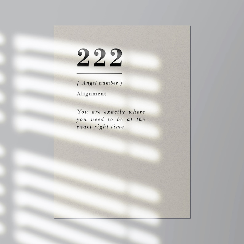 Alignment Angel Poster Original Design 222 Angel Number Digital ...