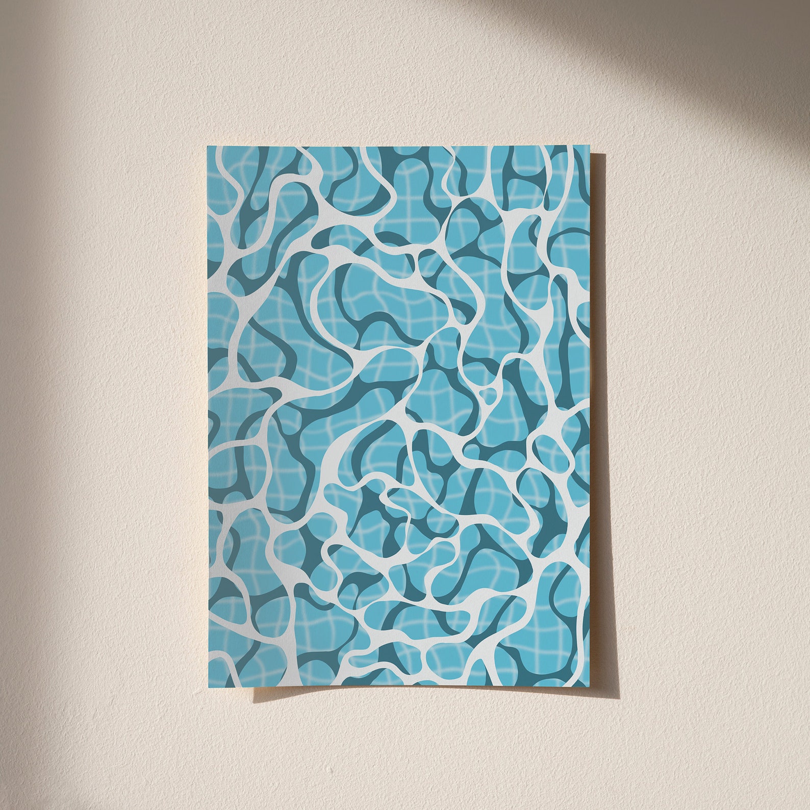Swimming Pool Water Digital Illustration Summer Wall Decor Water ...