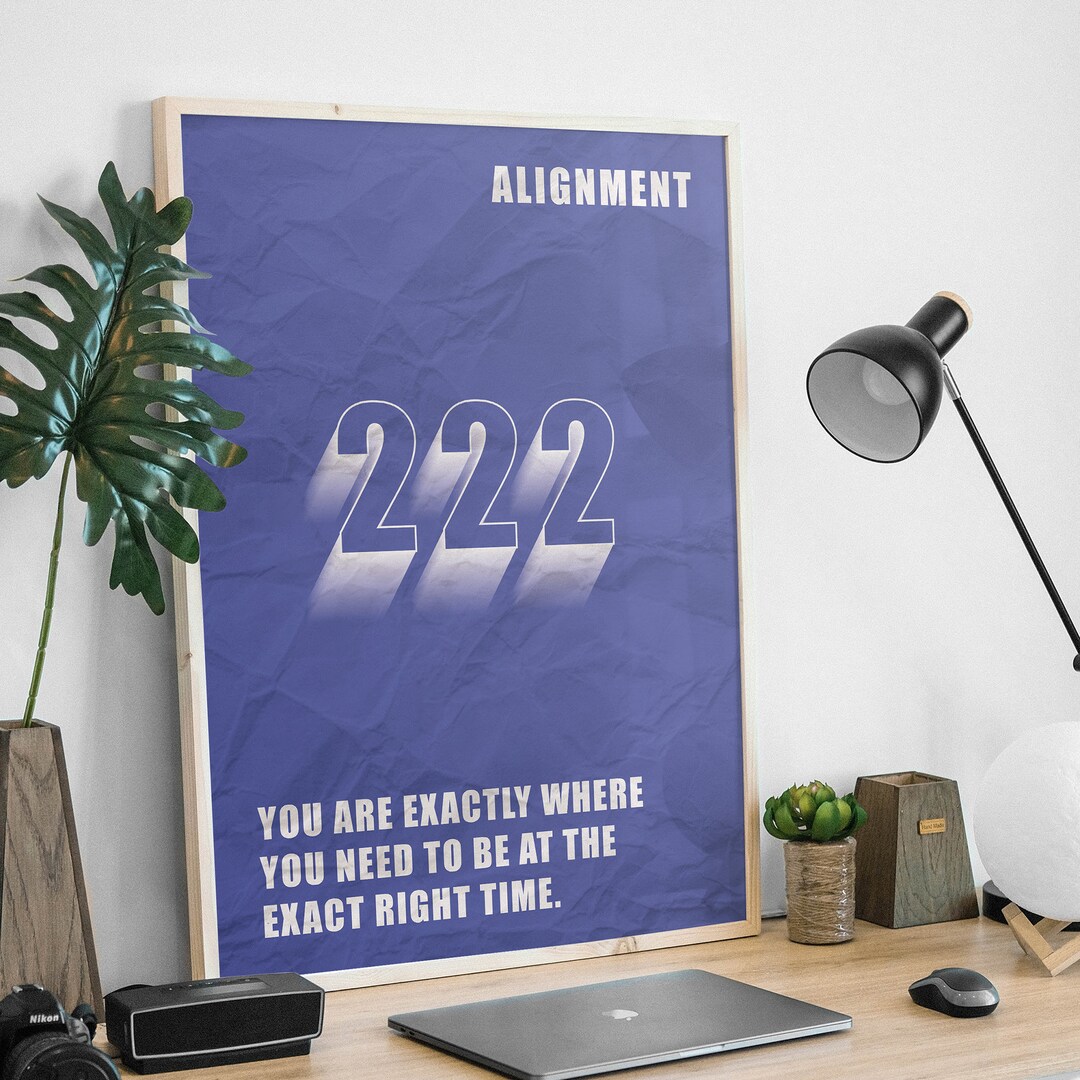 Alignment Angel Poster Original Design 222 Angel Number Digital ...