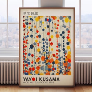 Yayoi Kusama Print, Japanese Art, Vintage Japanese Decor, Japanese ...