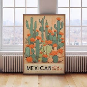 Mexican Life Culture Exhibition Poster, Colourful Mexican Wall Art ...