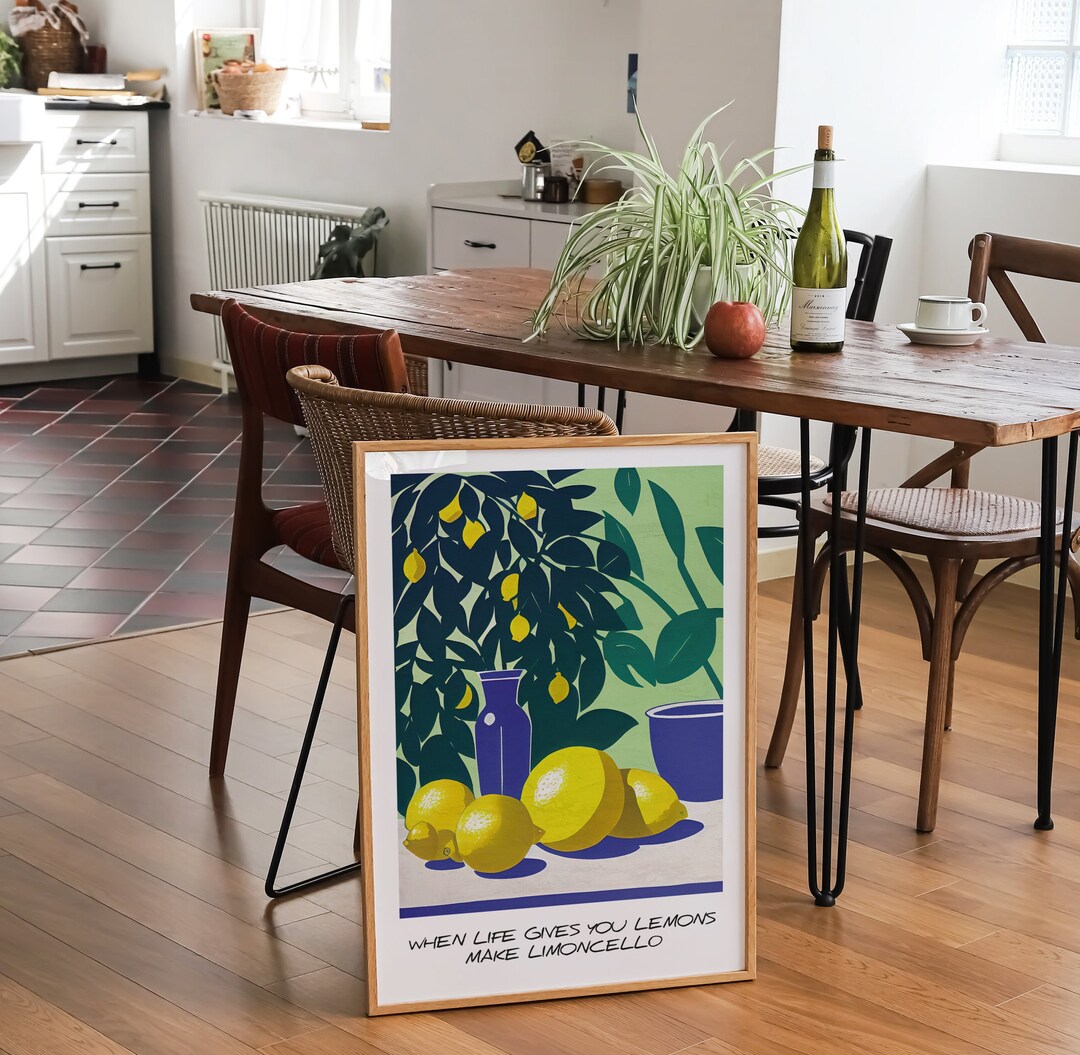 When Life Gives You Lemons Print, Limoncello Print, Fruit Print, Lemons ...