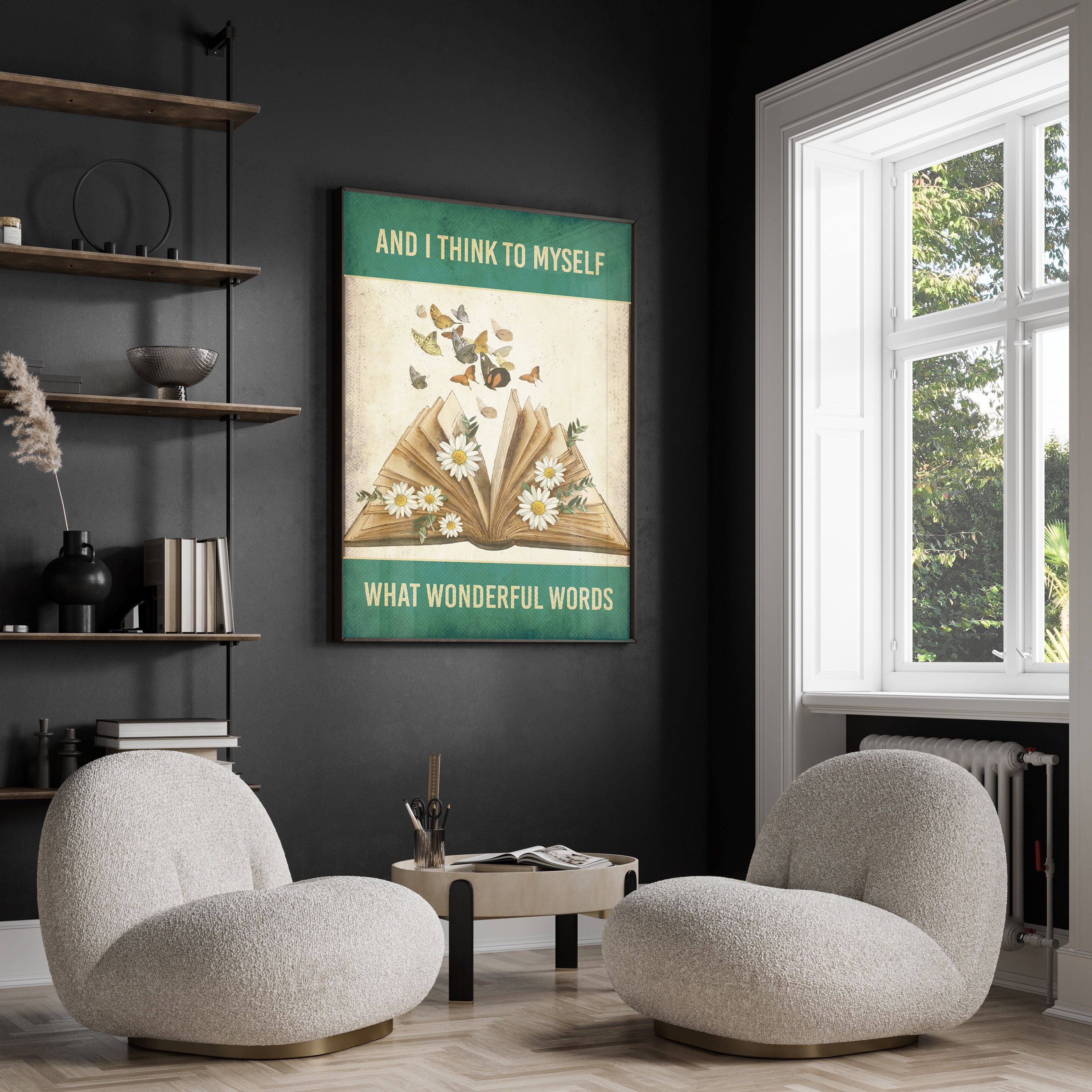 Vintage Book Poster Library Print Book Lover Gift Book - Etsy