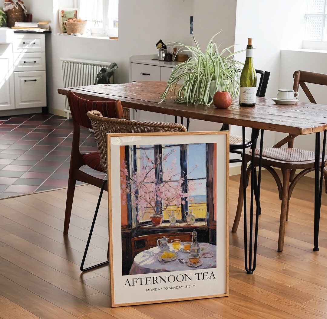 Afternoon Tea Print, Vintage Tea Painting, Tea Poster, Vintage Kitchen ...