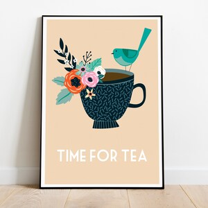 Time for Tea Print, Tea Poster, Tea Wall Art, Tea Gift, Cup of Tea ...