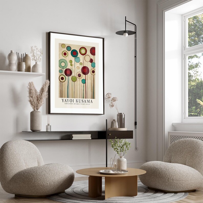 Yayoi Kusama Poster, Japanese Wall Art, Vintage Japanese Decor ...