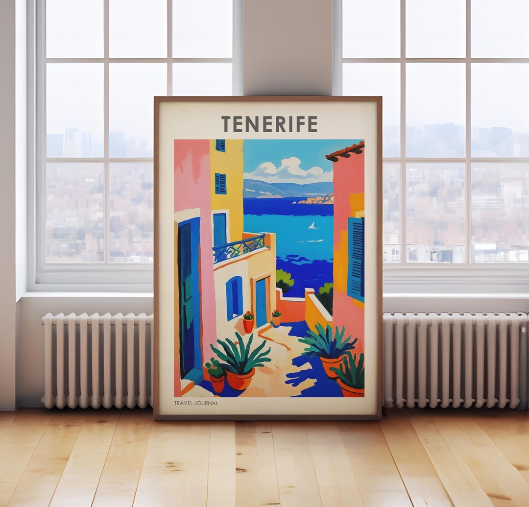 Tenerife Travel Print, Tenerife Poster, Spain Travel Poster, Travel ...