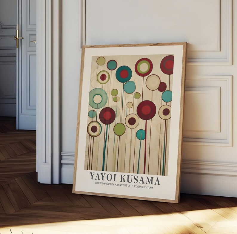 Yayoi Kusama Poster, Japanese Wall Art, Vintage Japanese Decor ...