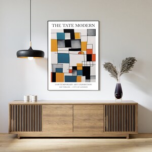 Tate Modern Print, Modern Abstract Art, London Exhibition Poster ...
