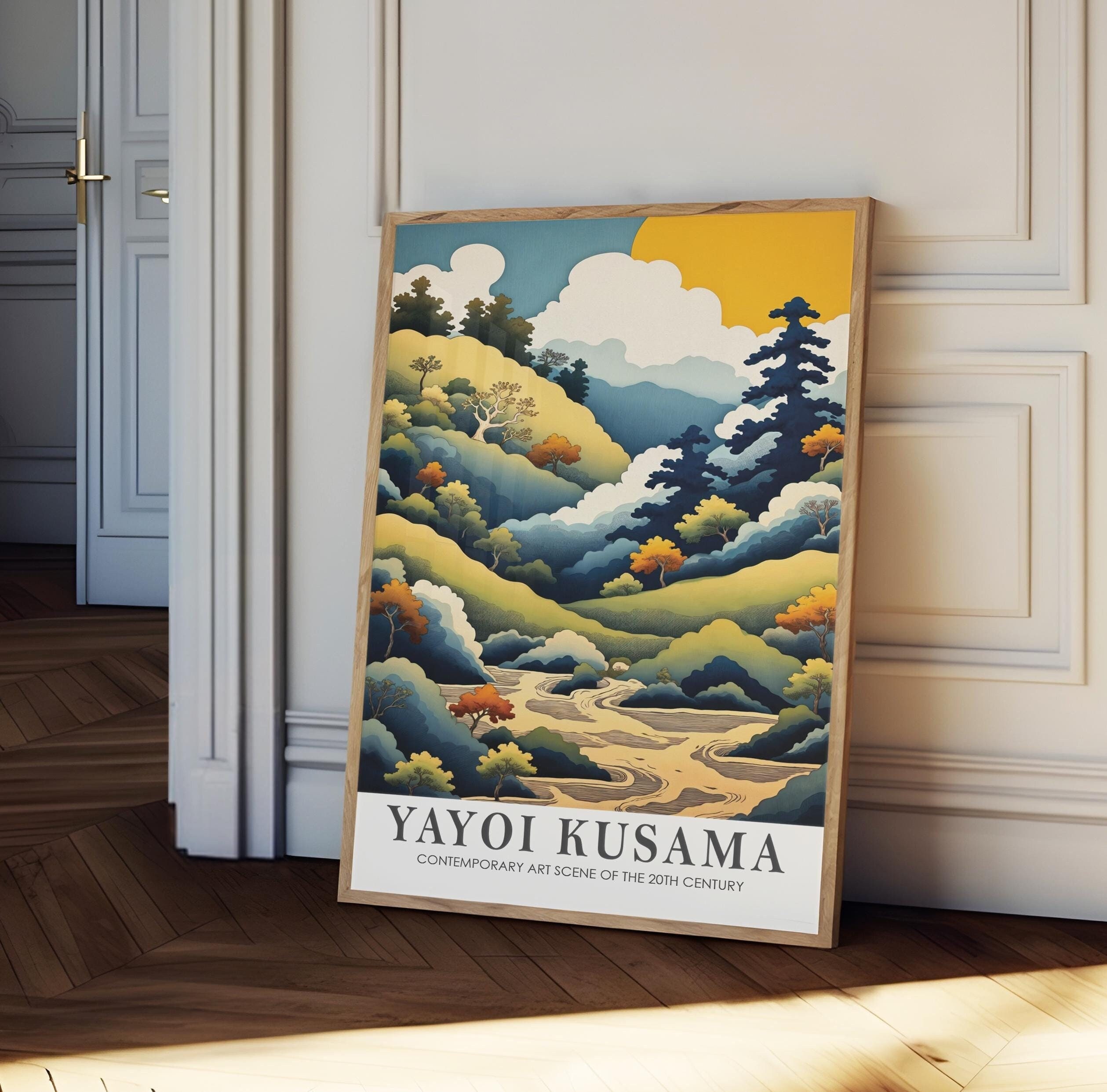 Yayoi Kusama Poster, Japanese Wall Art, Vintage Japanese Decor ...