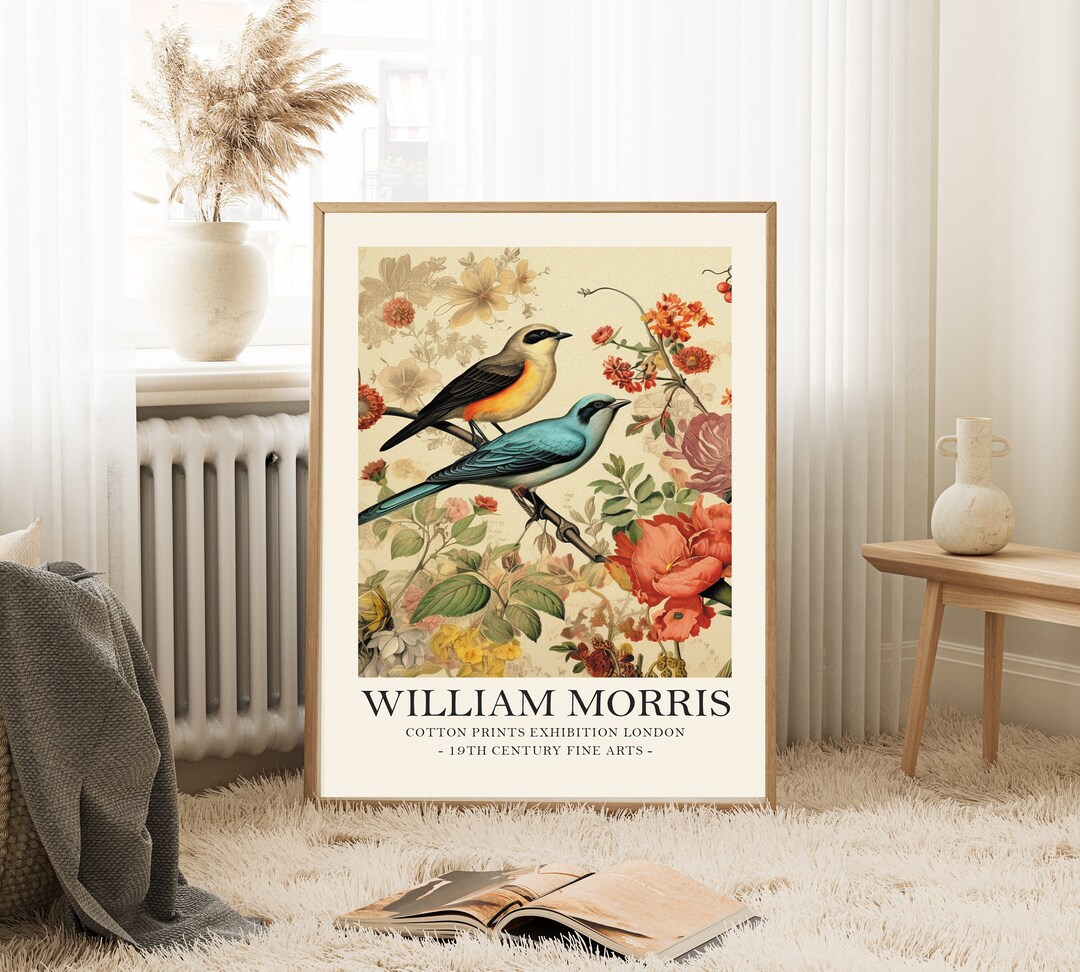 William Morris Bird Print, William Morris Exhibition Print, William ...