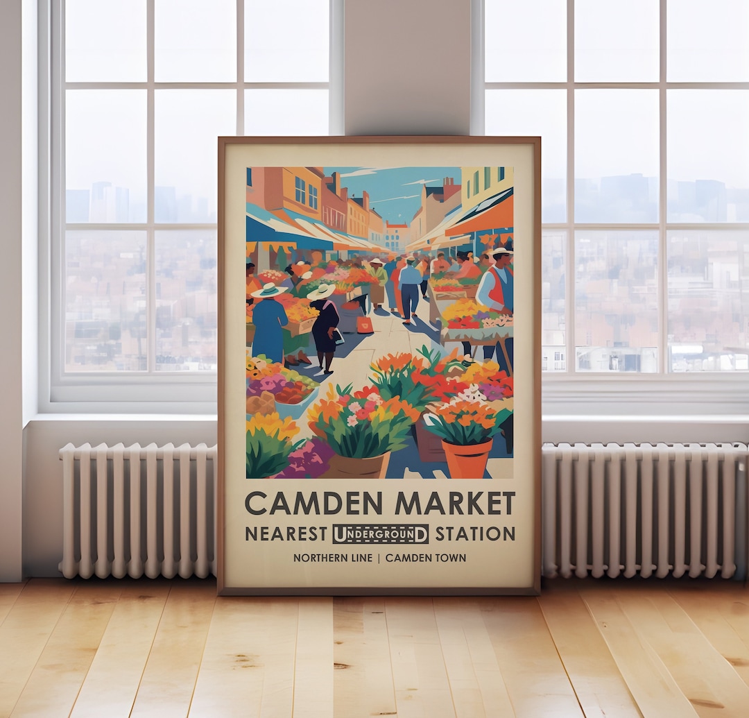 Camden Market Print, London Poster, London Exhibition Poster, London ...