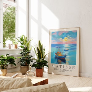 Henri Matisse Print, Matisse Boat on Water Painting, Vintage Museum ...