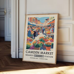 Camden Market Print, London Poster, London Exhibition Poster, London ...