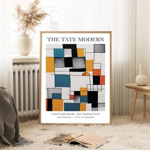 Tate Modern Print, Modern Abstract Art, London Exhibition Poster ...