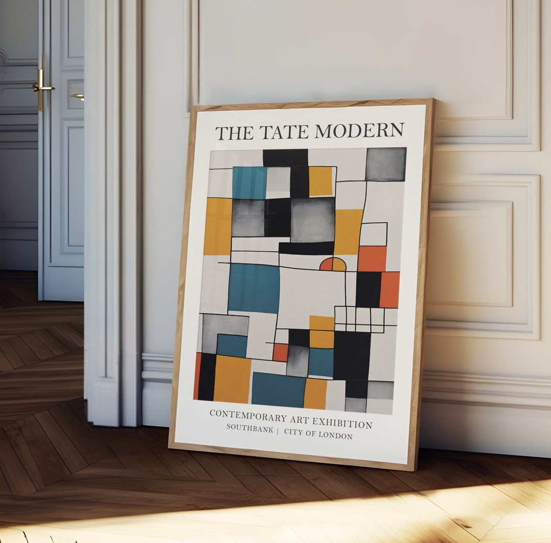 Tate Modern Print, Modern Abstract Art, London Exhibition Poster ...