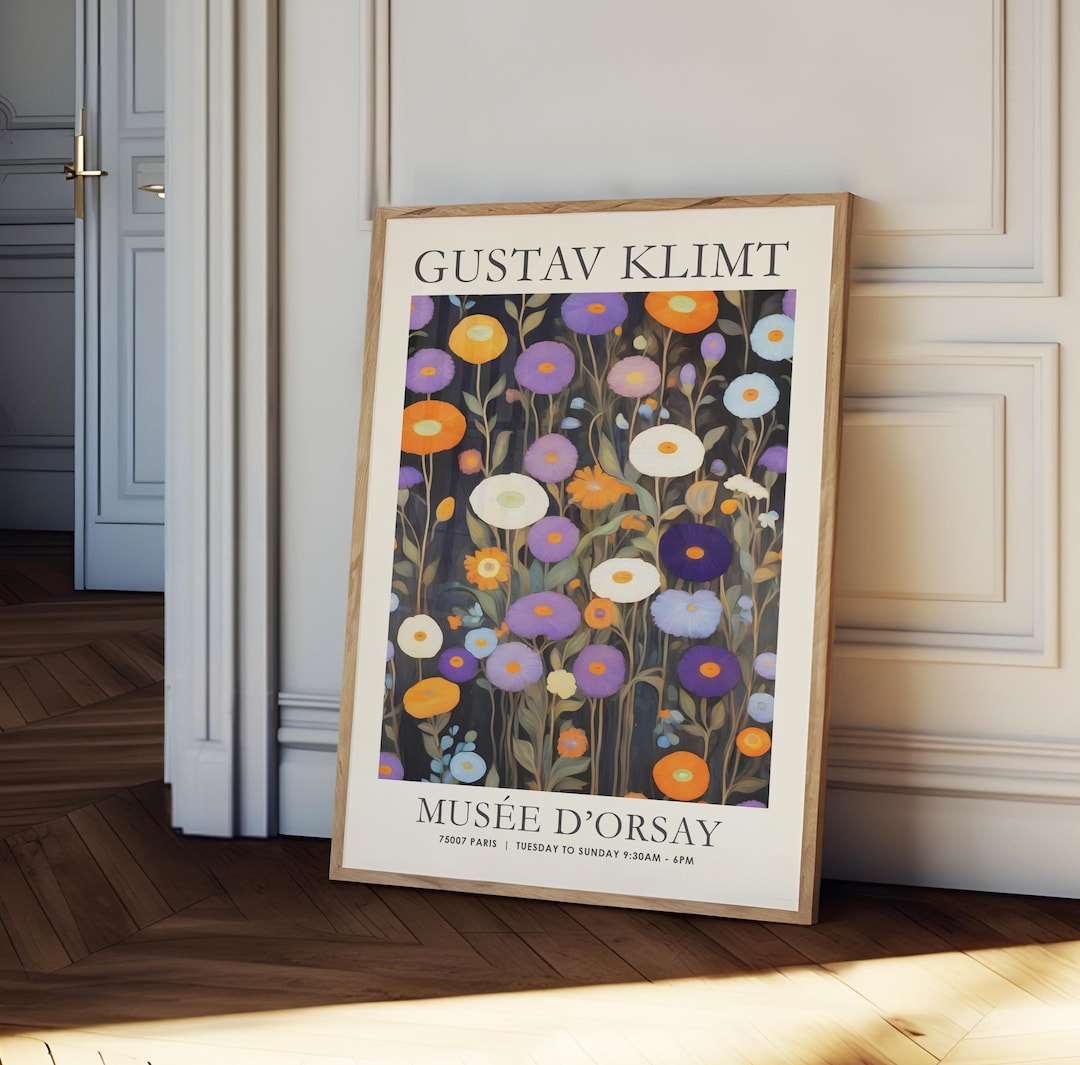 Gustav Klimt Print, Klimt Museum Poster, Exhibition Poster, Purple ...