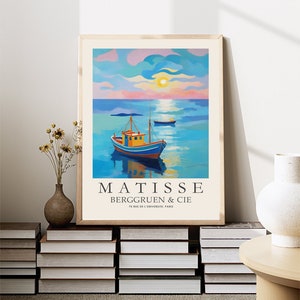 Henri Matisse Print, Matisse Boat on Water Painting, Vintage Museum ...