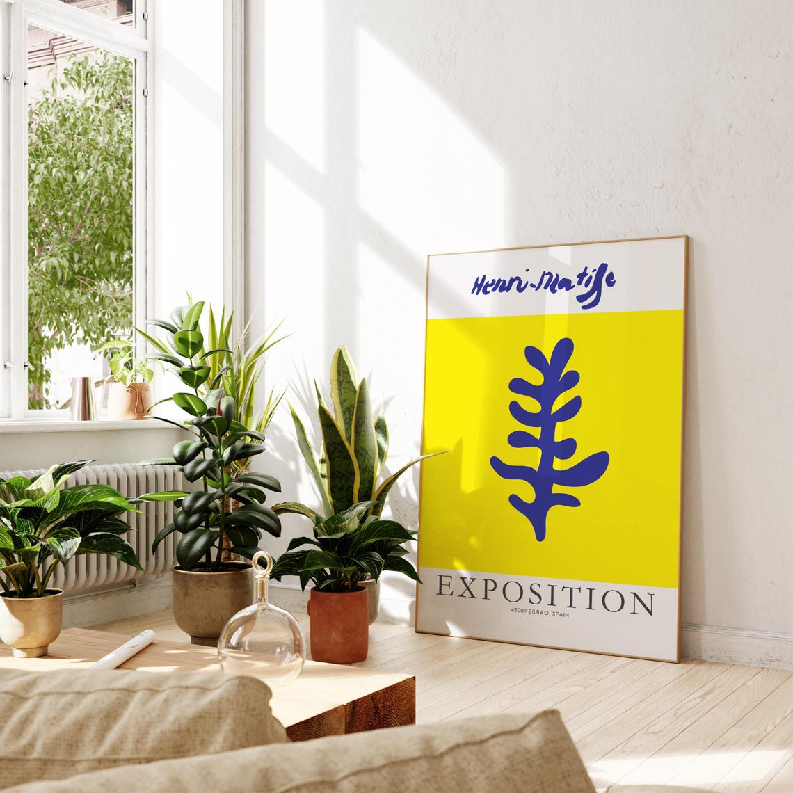Henri Matisse Print, Matisse Exhibition Poster, Yellow, Blue Abstract ...