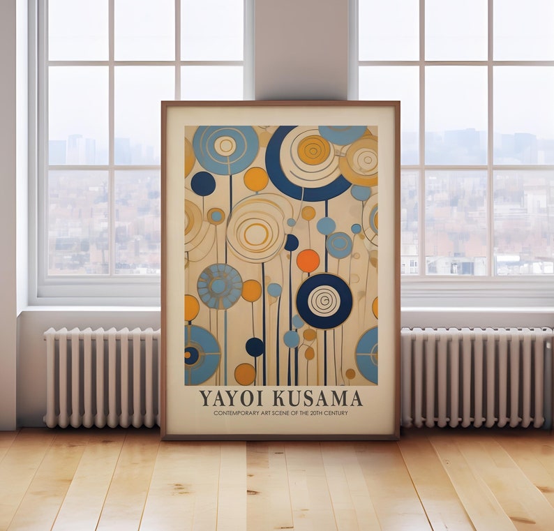 Yayoi Kusama Poster, Japanese Wall Art, Vintage Japanese Decor ...