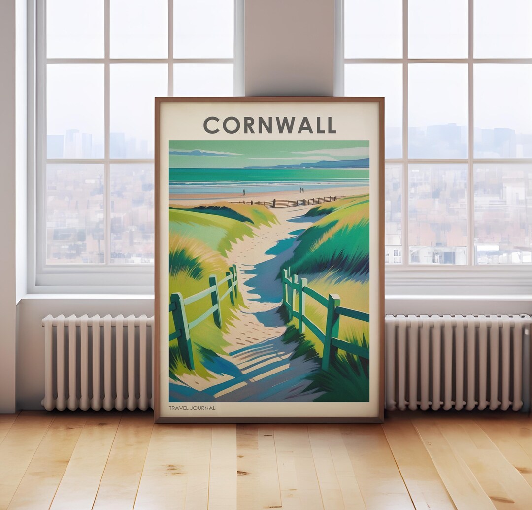 Cornwall Poster, Cornwall Print, Vintage Cornwall Travel Print ...