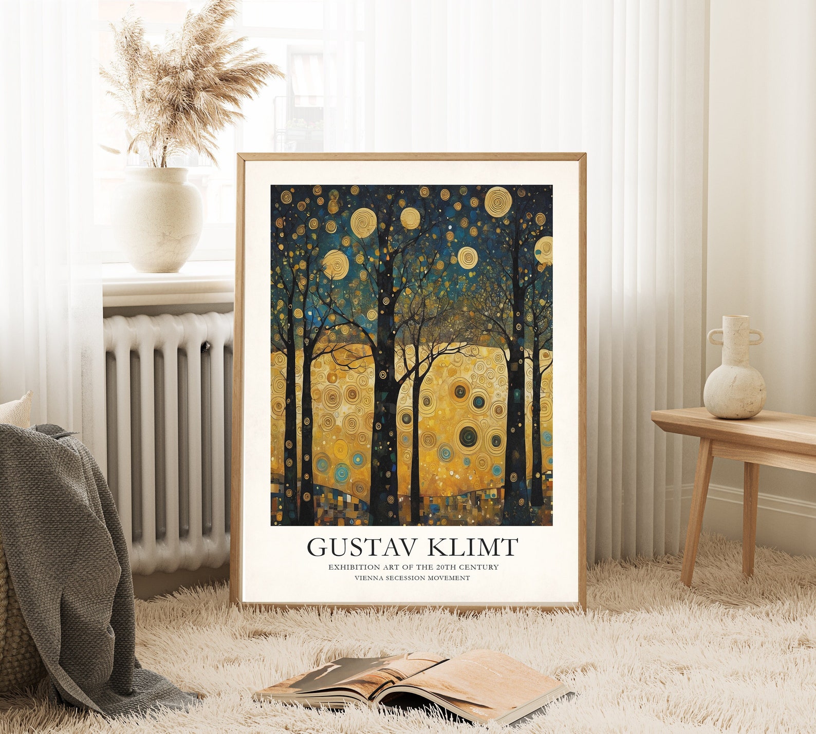 Gustav Klimt Forest Print, Moon and Stars Print, Klimt Museum Poster ...