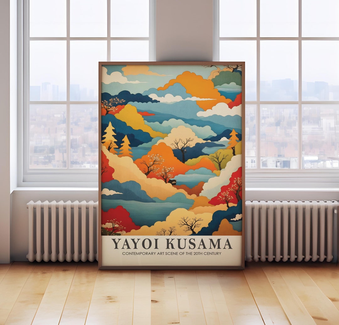 Yayoi Kusama Poster, Japanese Wall Art, Vintage Japanese Decor ...