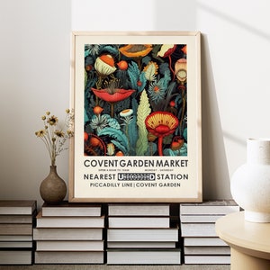 Covent Garden Market, William Morris Poster, London Flower Market ...