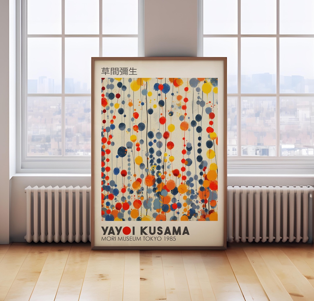Yayoi Kusama Print, Japanese Art, Vintage Japanese Decor, Japanese ...