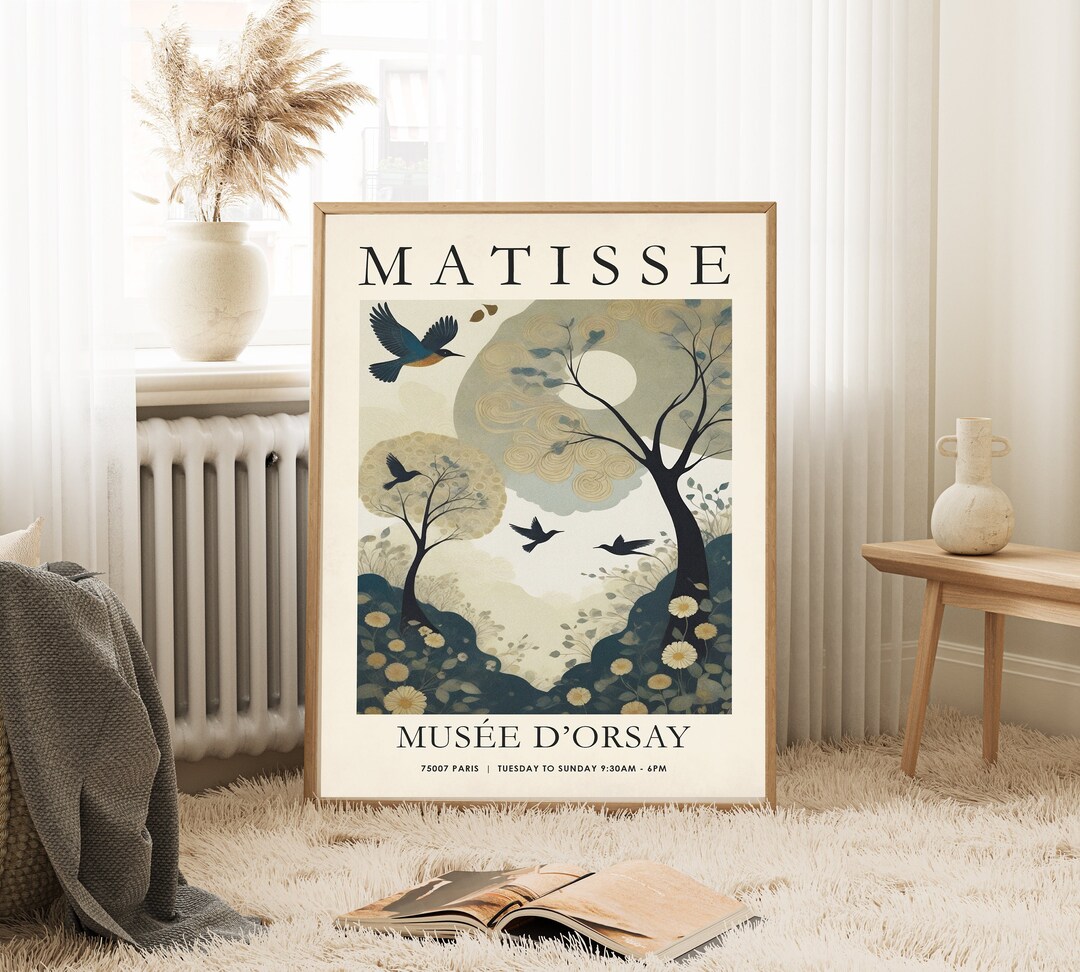 Henri Matisse Birds Print, Matisse Exhibition Poster, Flying Birds ...