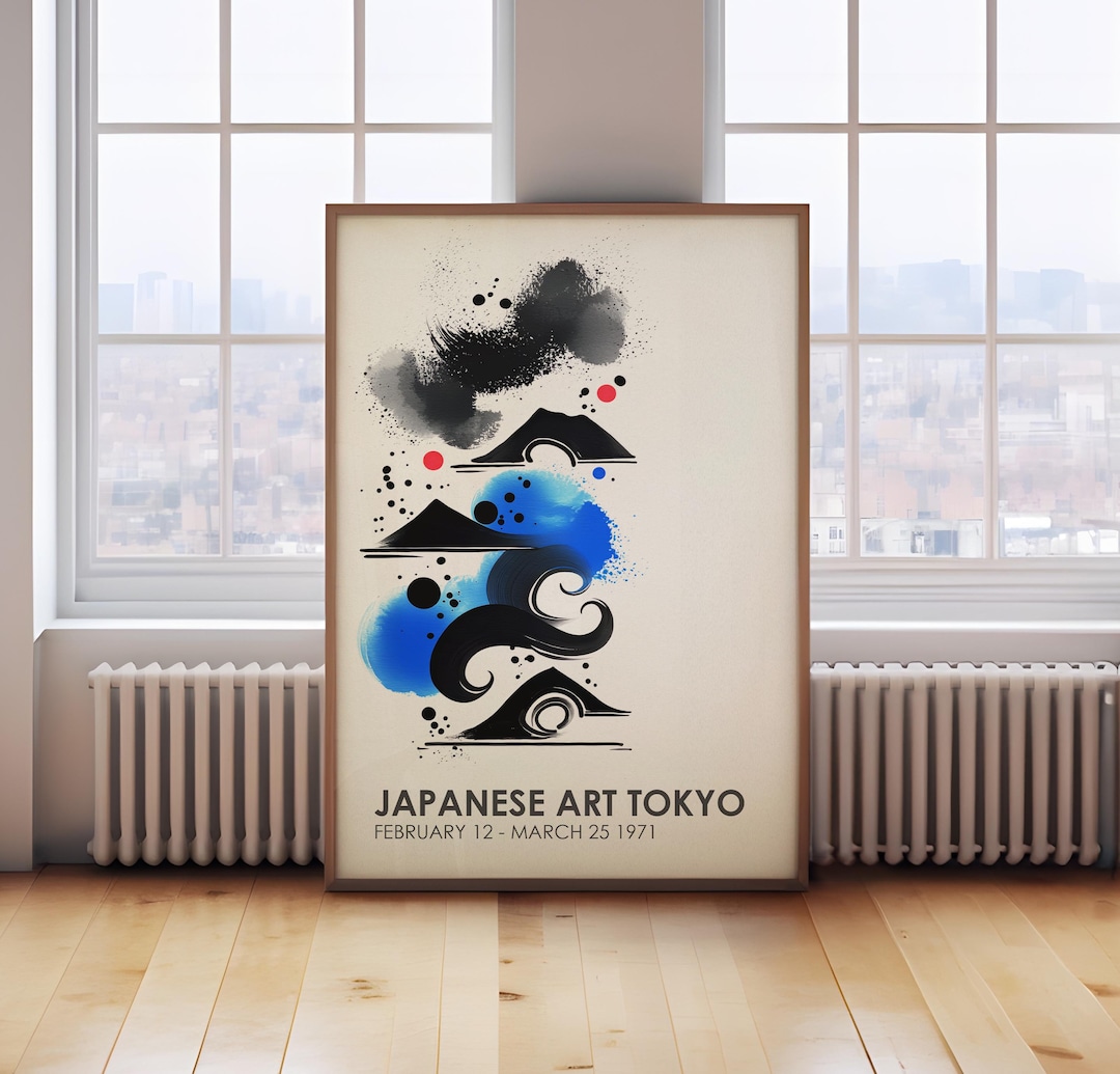 Japanese Print, Japanese Cloud Poster, Japanese Wall Art, Japandi Art ...