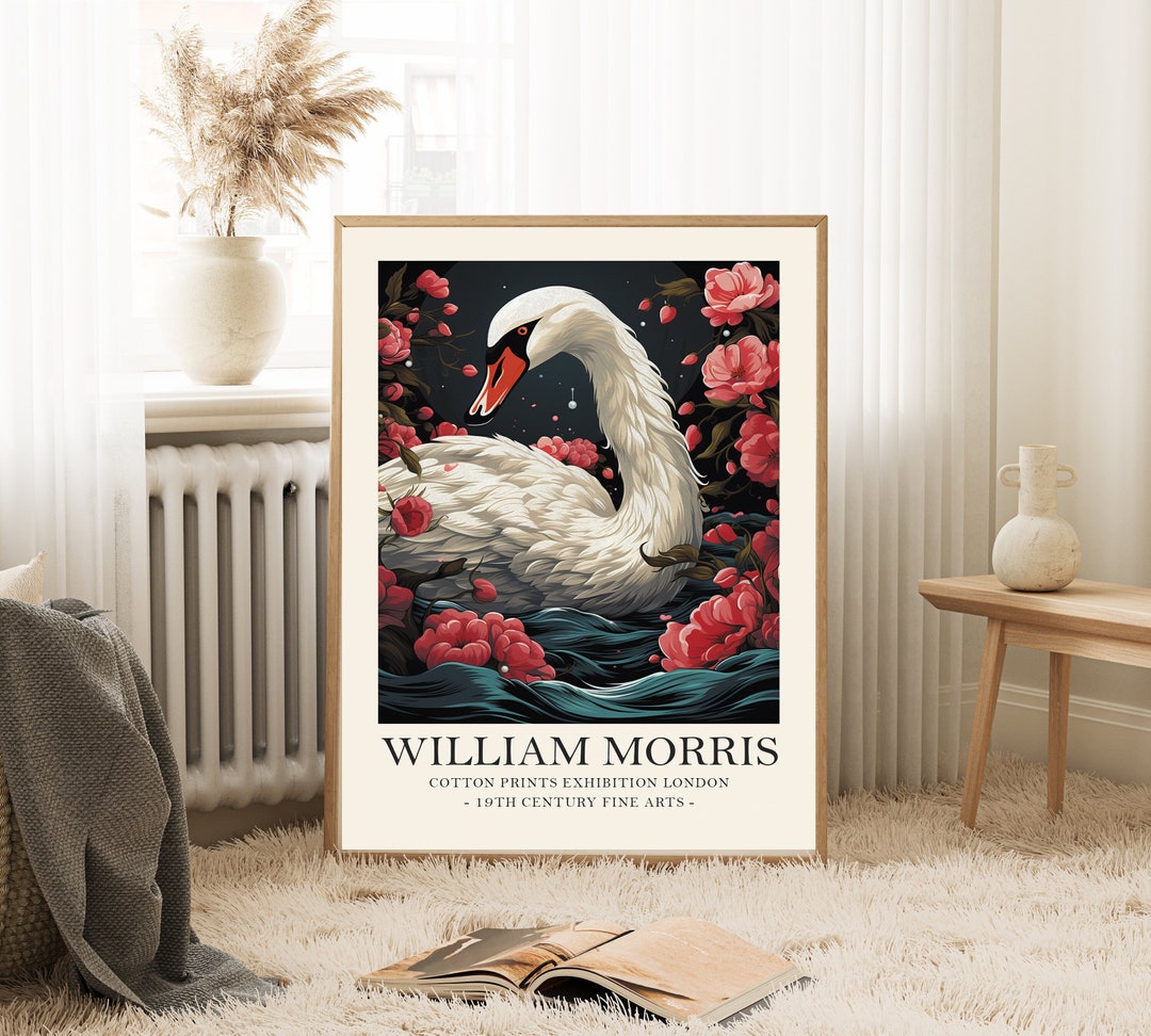 William Morris Swan Print, William Morris Exhibition Print, William ...