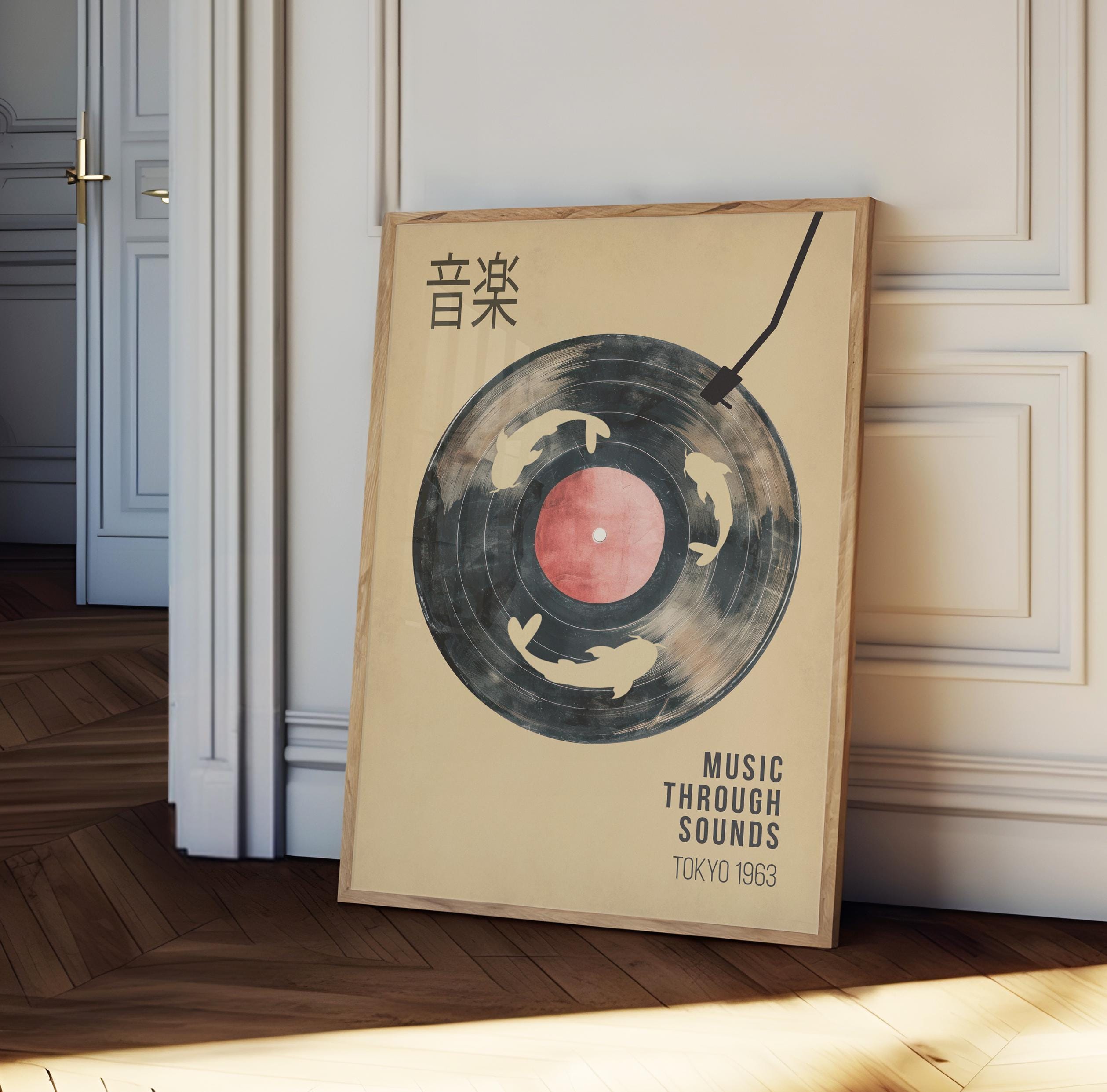 Japanese Retro Music Poster, Vintage Vinyl Wall Art, Retro Japanese ...